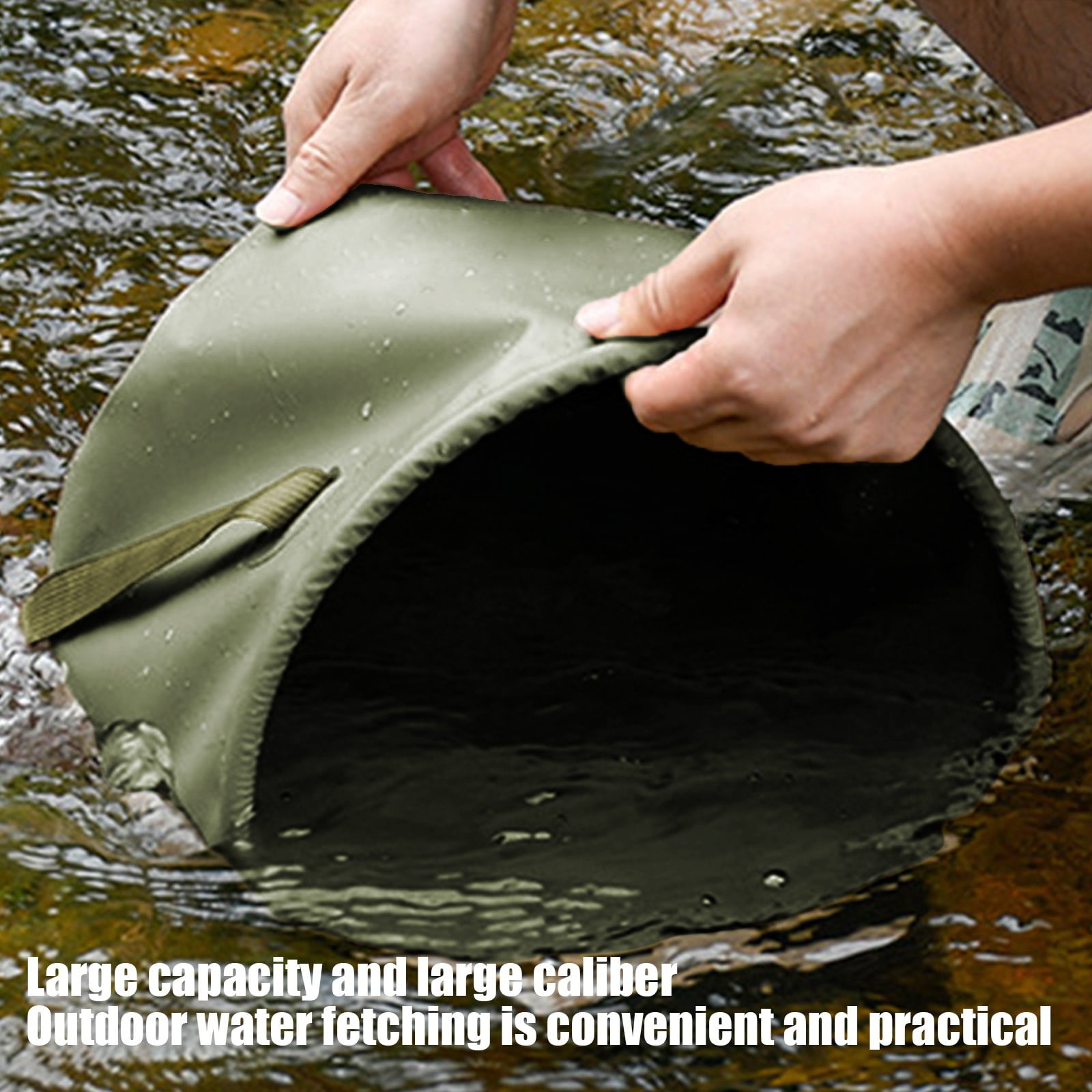 Ganfancp Portable Camping Water Bucket, Pvc Folding Foot Tub, Leak ...