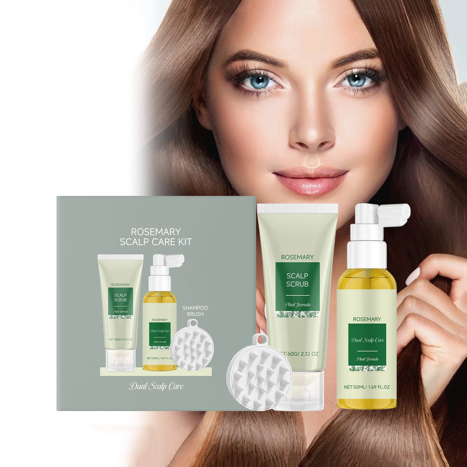Ganfancp Scalp Care Set, Hydrating Scalp Scrub Spray 50Ml, Stimulating ...