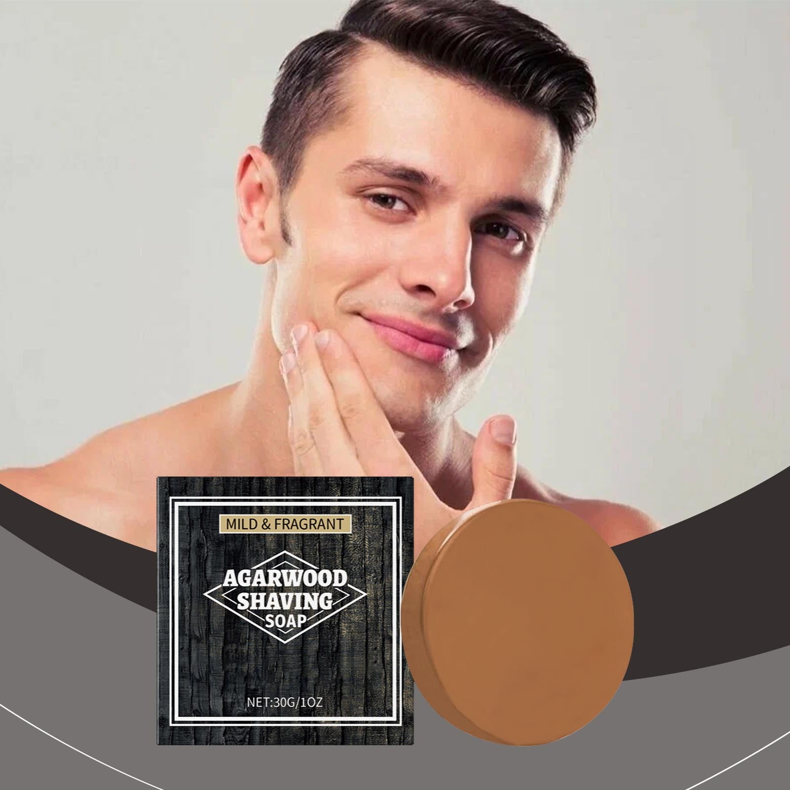 Ganfancp Shaving Soap, Luxurious Sandalwood Infusion, Deep Cleansing ...