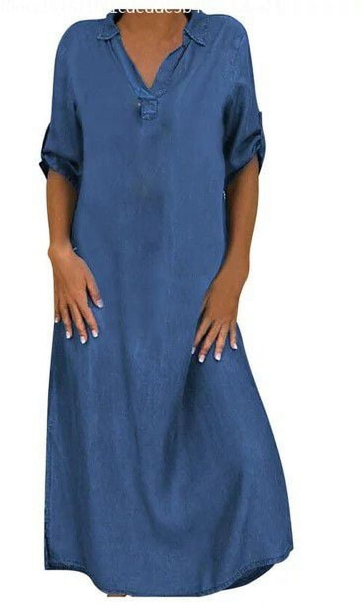 Ganfancp Summer Savings Valentines Day T Women Casual Solid Dress V