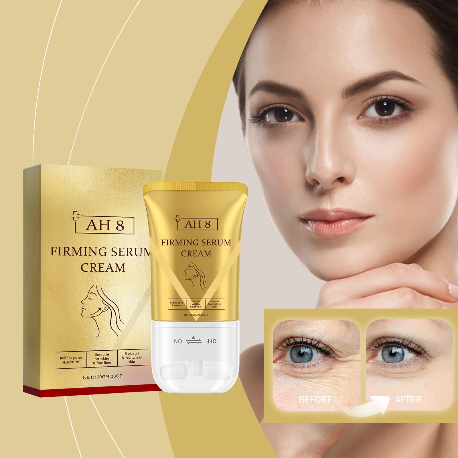 Ganfancp Wrinkle Roller Cream, Peptide Infused Recipe for Visible Against-Aging Effects, Fast ...