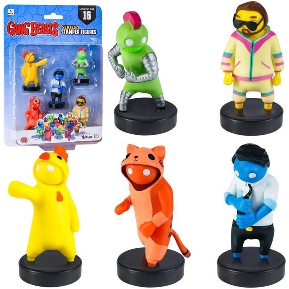 Gang Beasts 5pk Ink Stampers Cake Topper Party Favors PMI International ...
