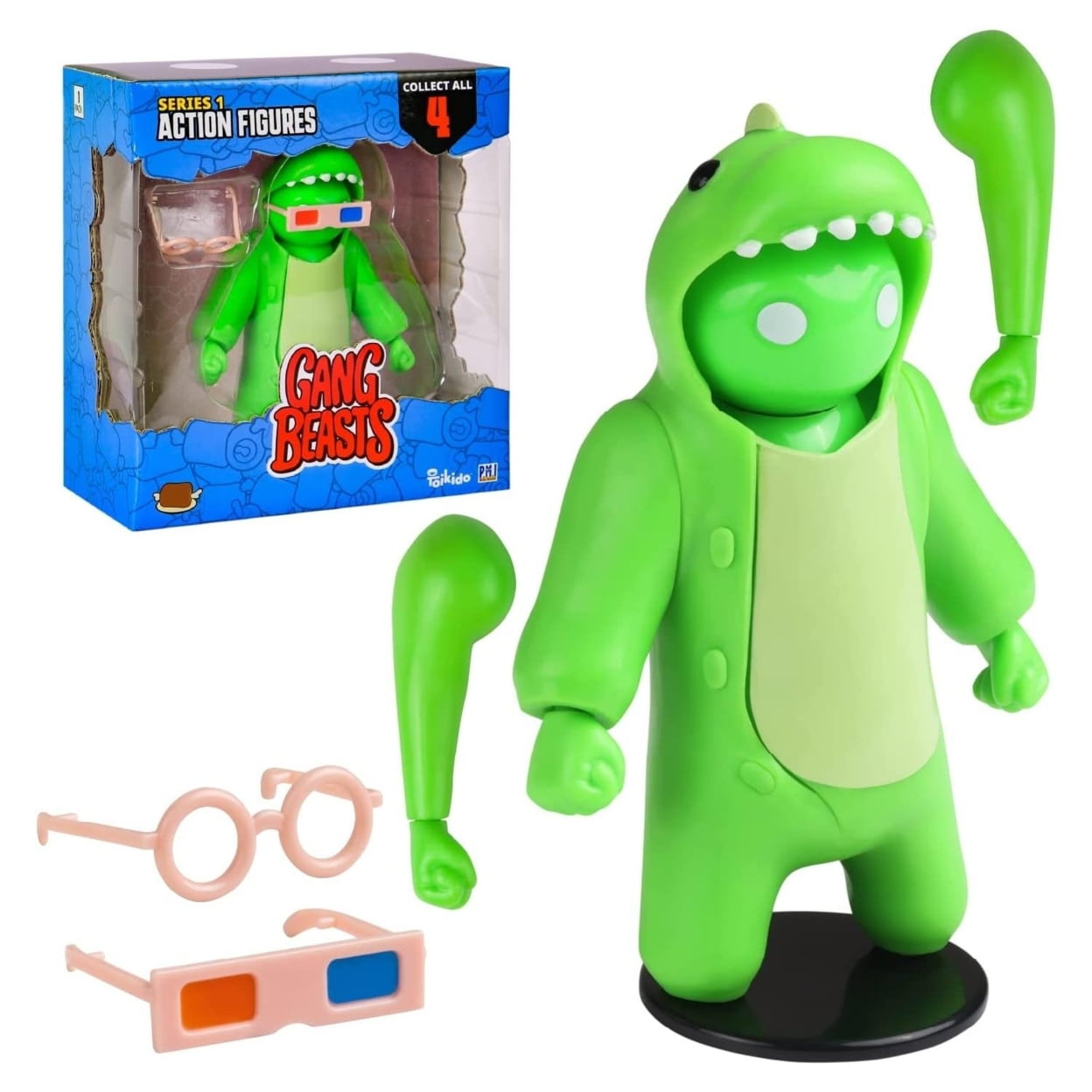 Gang Beasts Green Dinosaur Costume Kigurumi PMI International Size ...