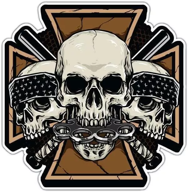 Gang Skulls Skull Mafia Gangster Car Window Stickerphone Decal Water ...