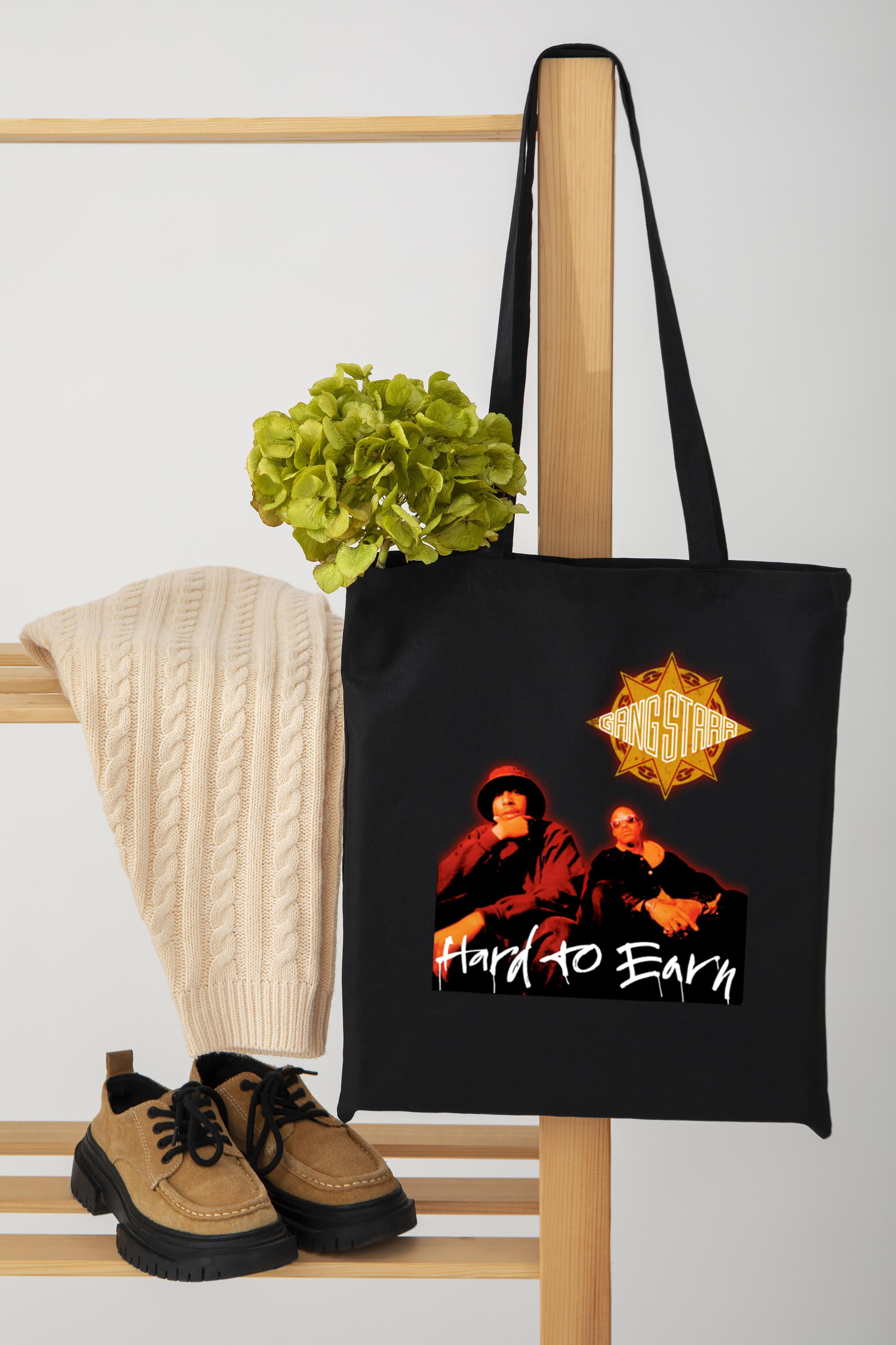 Gang Starr Hard To Earn Golden Age Rap Music Guru DJ Hip Hop ToTe Bag ...