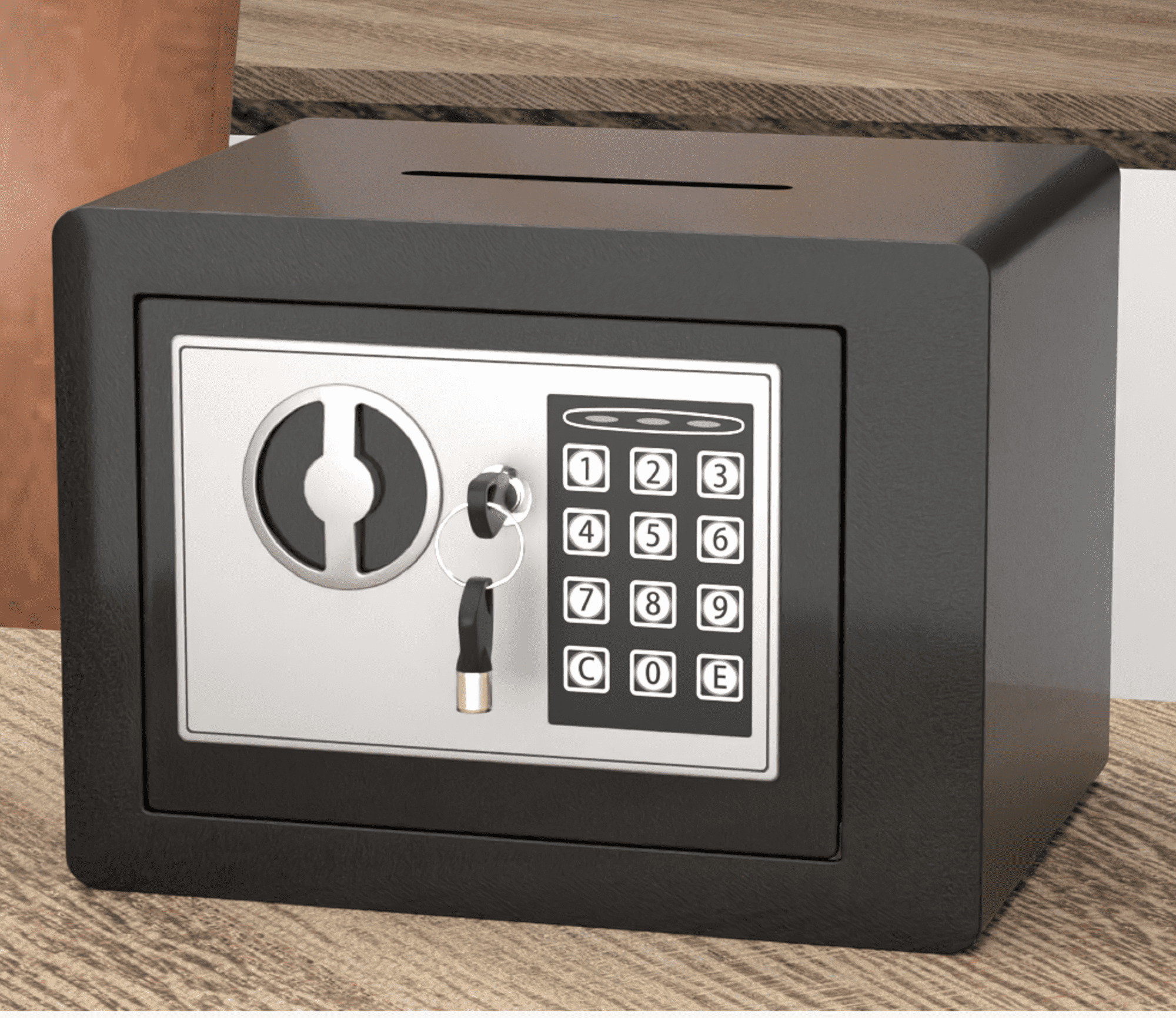 GangMei 17E Electronic Deluxe Digital Security Safe - Black/Silver with ...