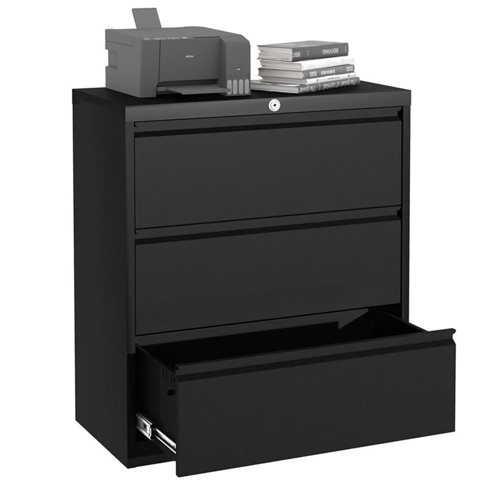 GangMei 3-Drawer Steel Metal Lateral Locking Filing Cabinet with Lock ...