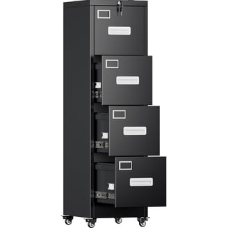 Staples, Vertical File Cabinet, 375802, Locking Letter Black - Walmart.com