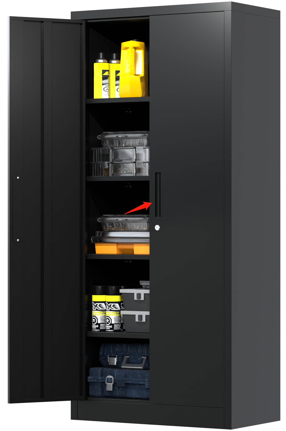 GangMei 71 Inches Tall Metal Garage Storage Cabinets with Locking Doors ...