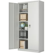 WORKPRO Black Small Industrial Metal Storage Cabinet with Doors and ...