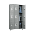 GangMei 72'' Metal Storage Locker Cabinet with 9 Lockable Utility Chest ...