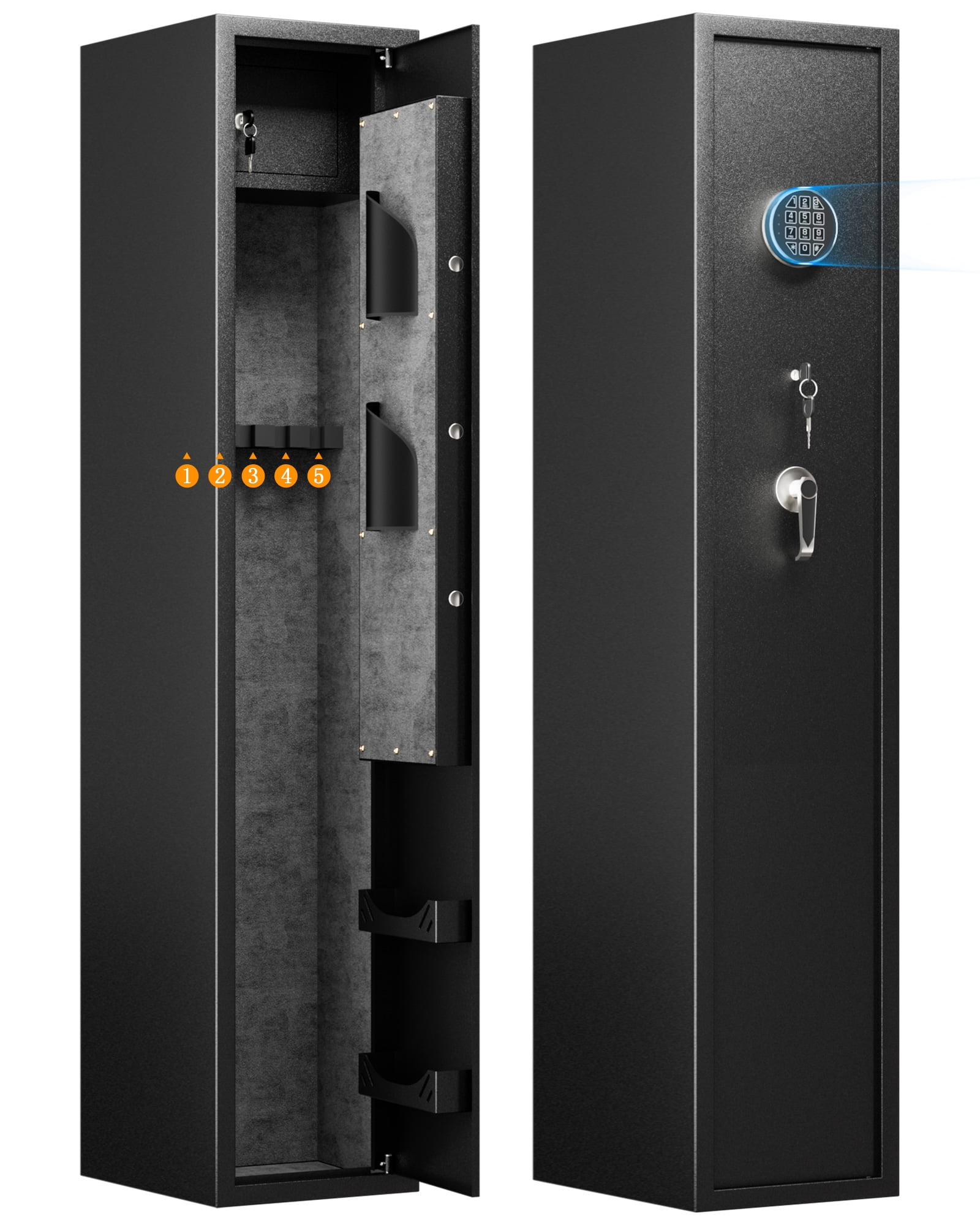 GangMei Gun Safes for Home Rifle and Pistols, Digital Keypad Lock Rifle Safe,Quick Access 4-5 ...