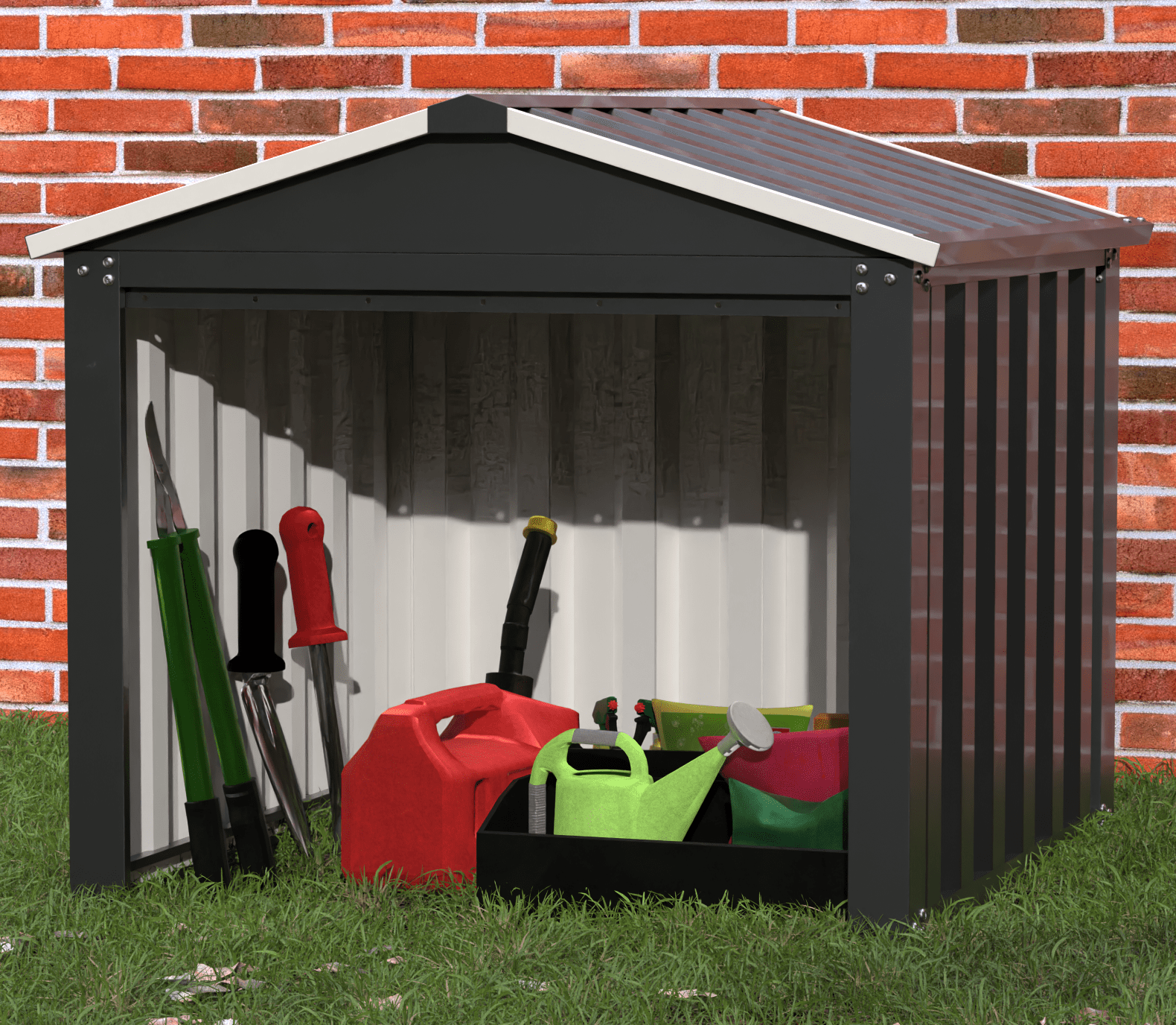 GangMei Small Building Metal Outdoor Storage Shed 3FT x 3FT for Yard, Tool Storage, Garden Shed ...