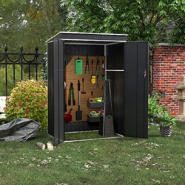 GangMei Large Vertical Metal Outdoor Shed, Utility Storage Building for ...