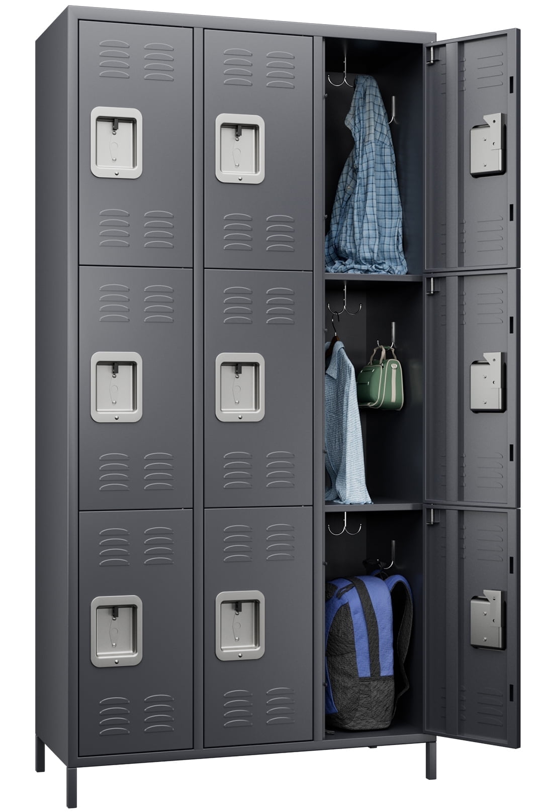GangMei Metal Storage Locker for School Office Gym Bedroom, 9 Doors ...