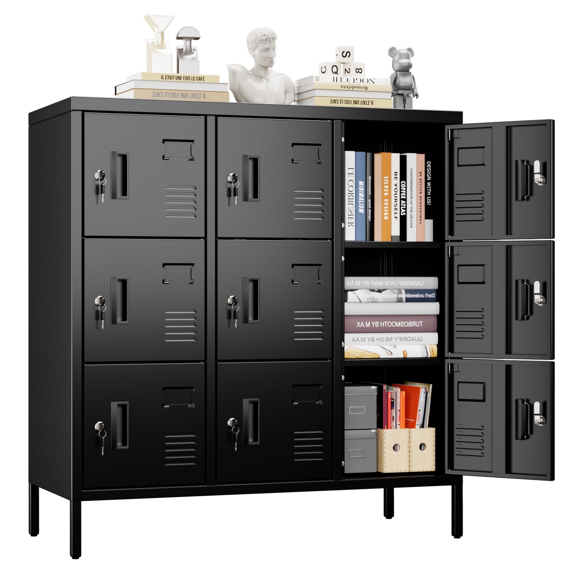GangMei Metal Storage Lockers for School Office Gym Bedroom,9 Doors ...
