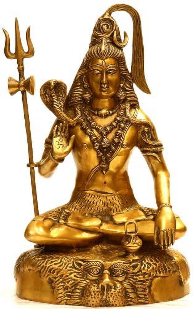 Gangadhara Shiva - Brass Sculpture - Walmart.com