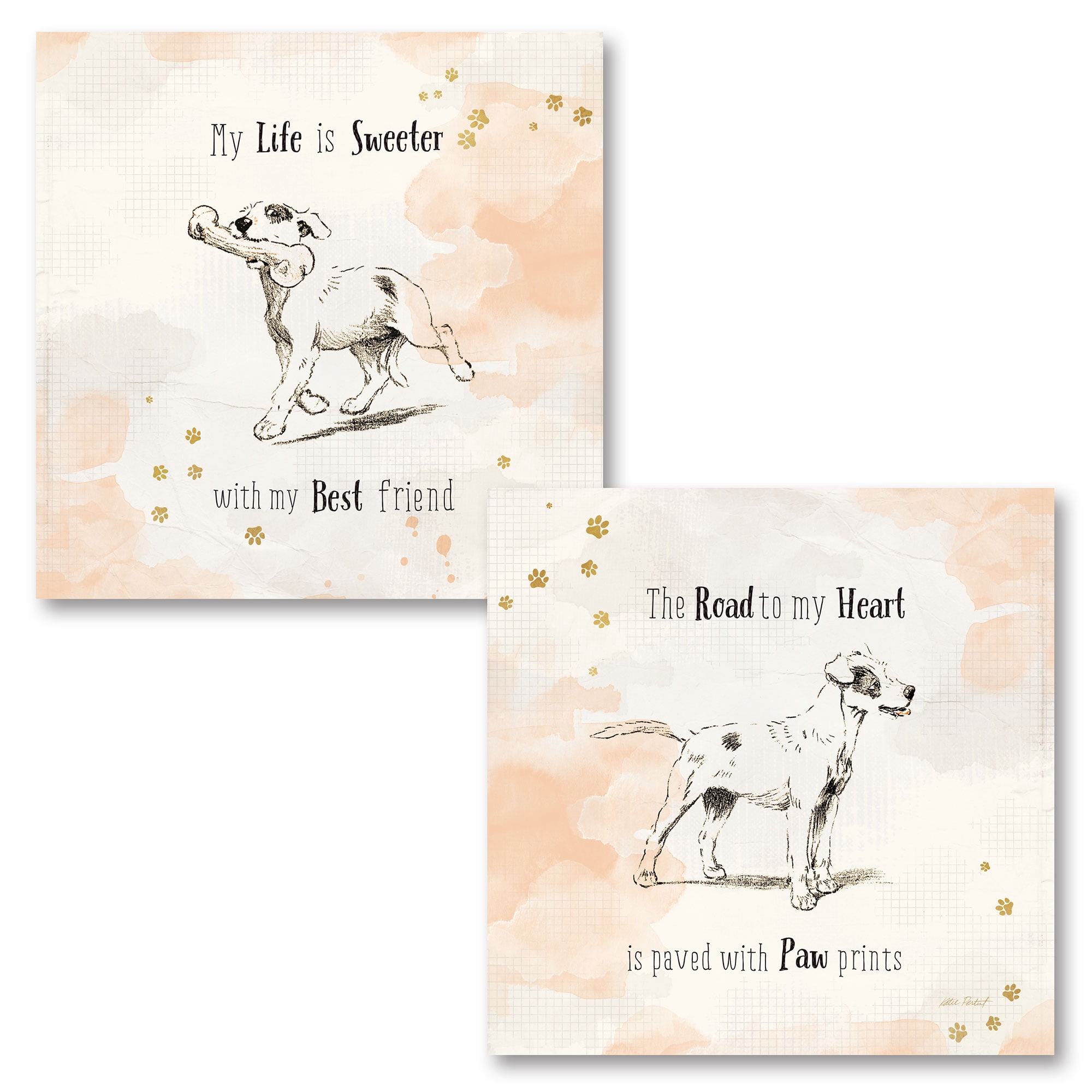 Gango Home Decor Casual Furry Friends I & Furry Friends II by Katie ...