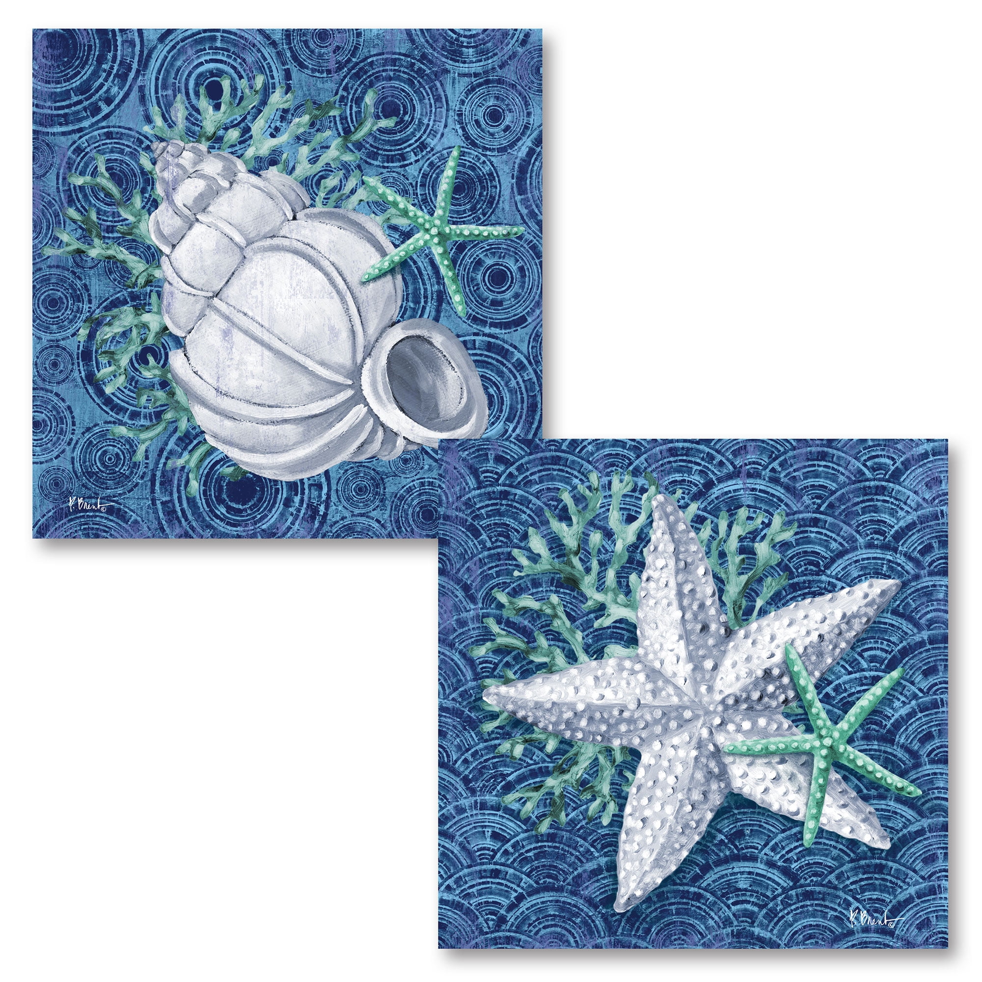 Gango Home Decor Coastal Silverplate Shells III & IV by Paul Brent ...