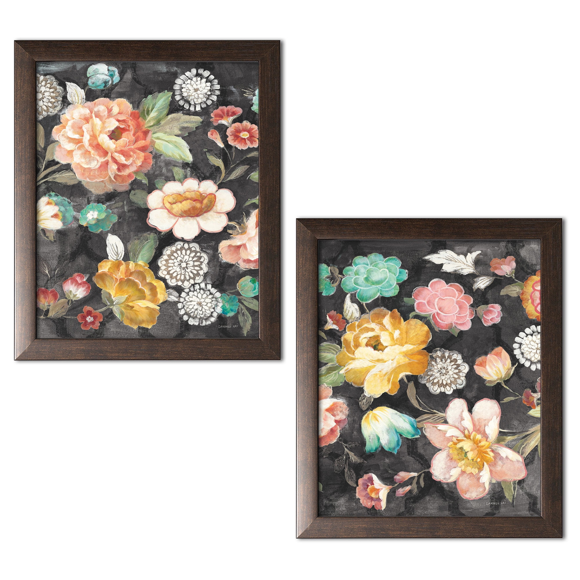 Gango Home Decor Contemporary Garden of Delight Black II & III by ...