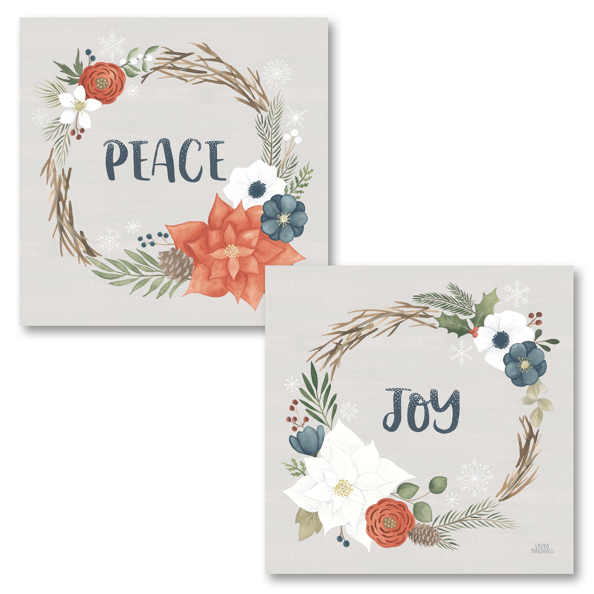 Gango Home Decor Contemporary Holiday Garden I & II by Laura Marshall ...