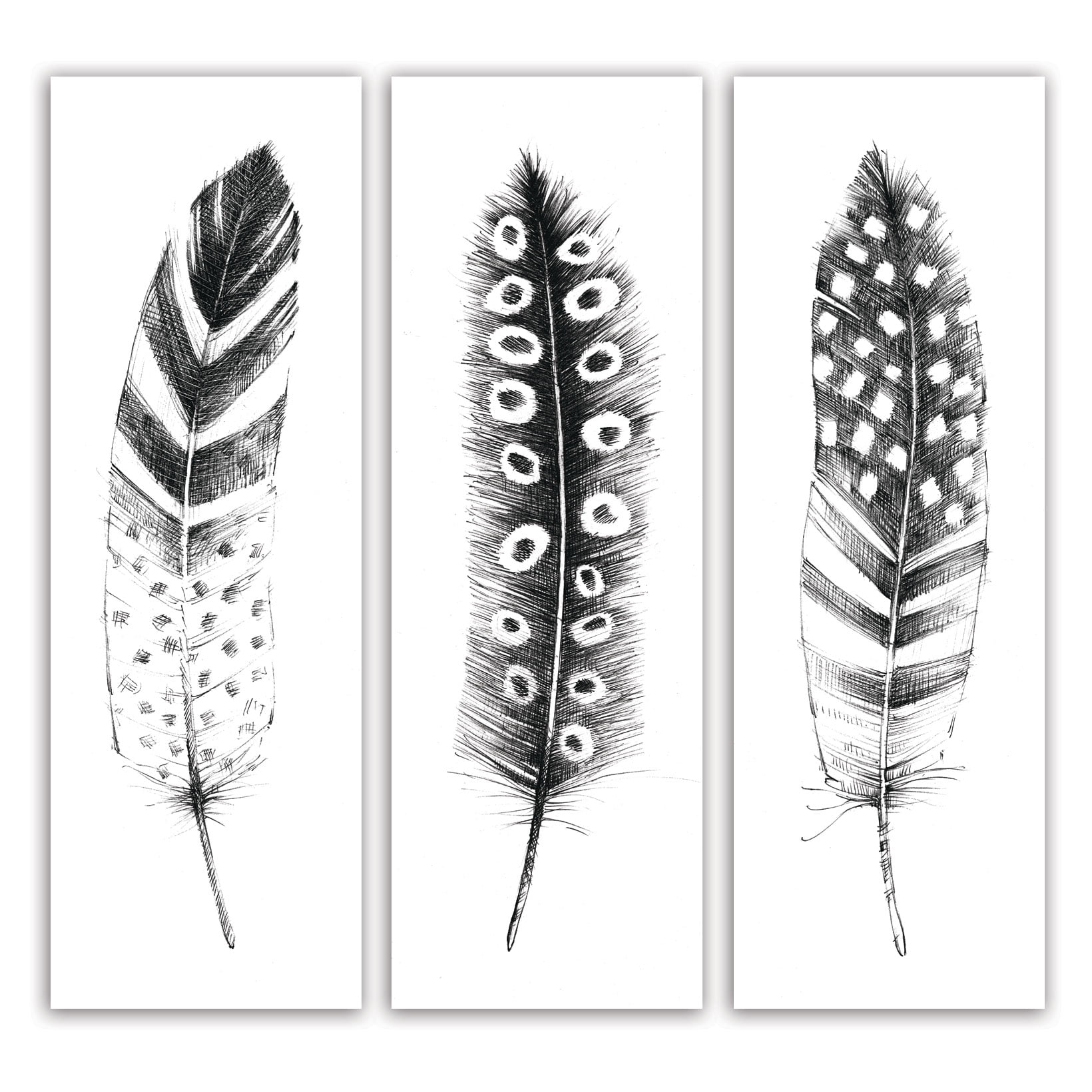 Gango Home Decor Contemporary Spirit Feather VII, Spirit Feather VIIIa ...