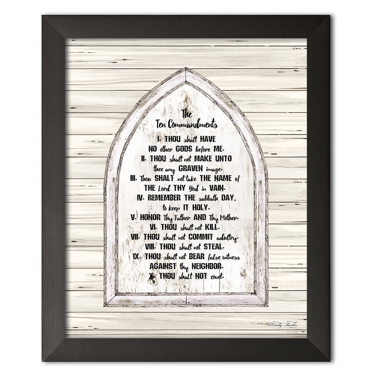 Gango Home Decor Country-Rustic Ten Comm& One 12x16in Art Print in ...