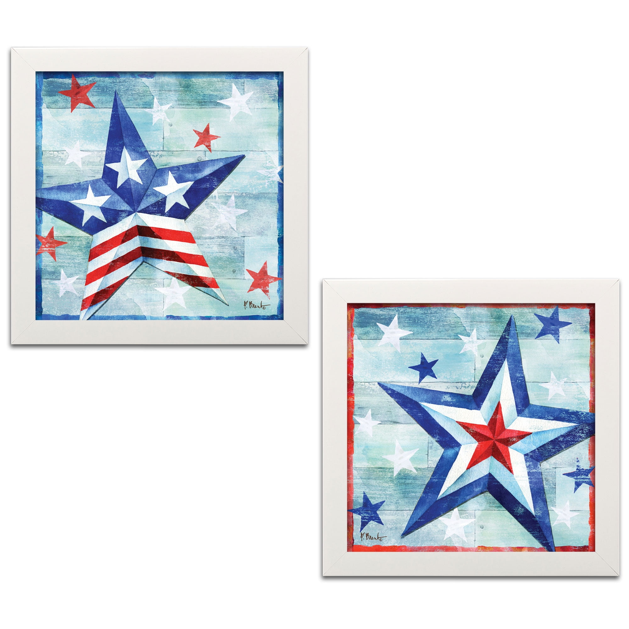 Gango Home Decor Modern Distressed Patriotic America Decor |Red, White ...