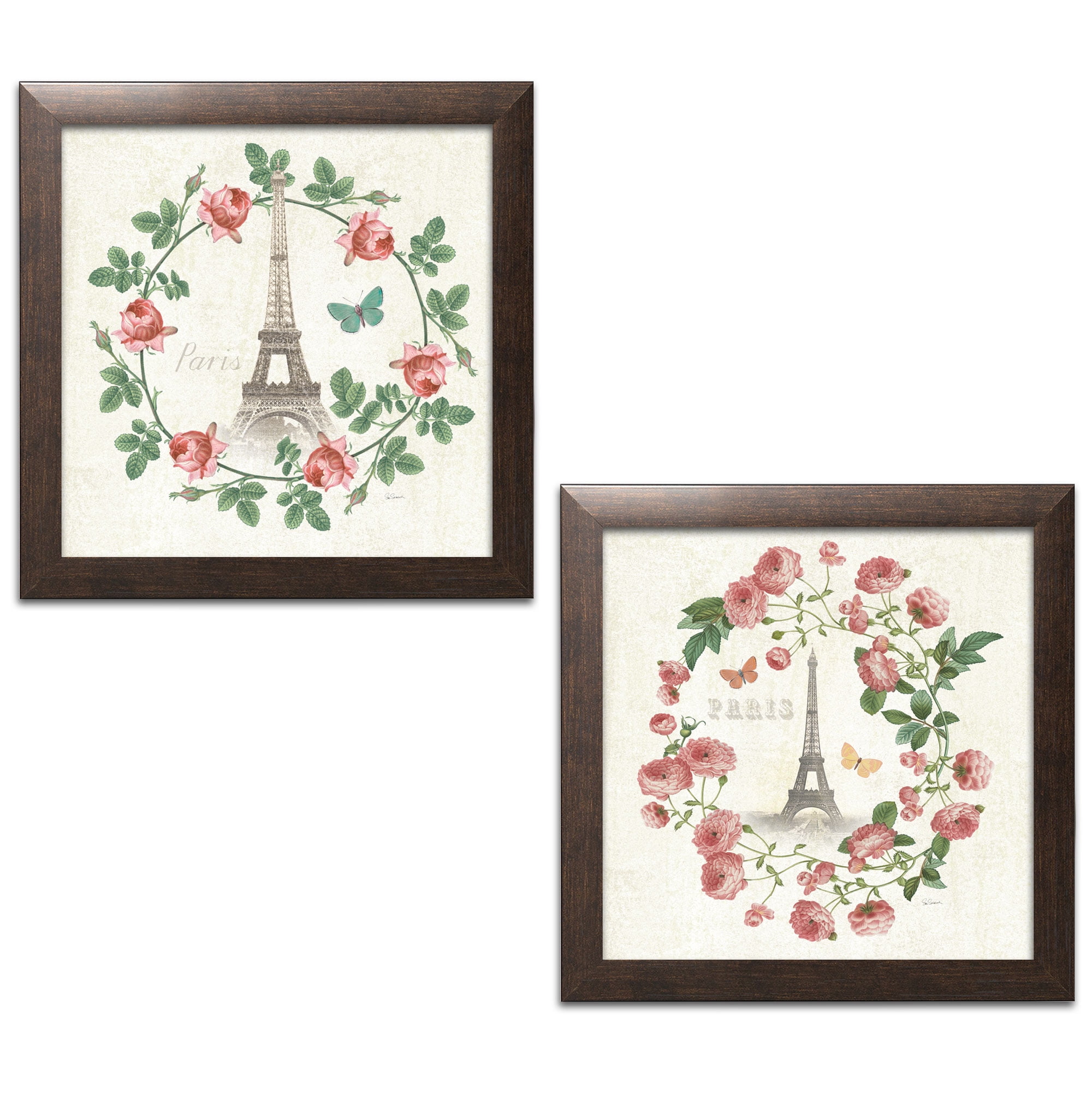 Gango Home Decor Shabby-Chic Paris Arbor VII & Paris Arbor VIII by Sue ...