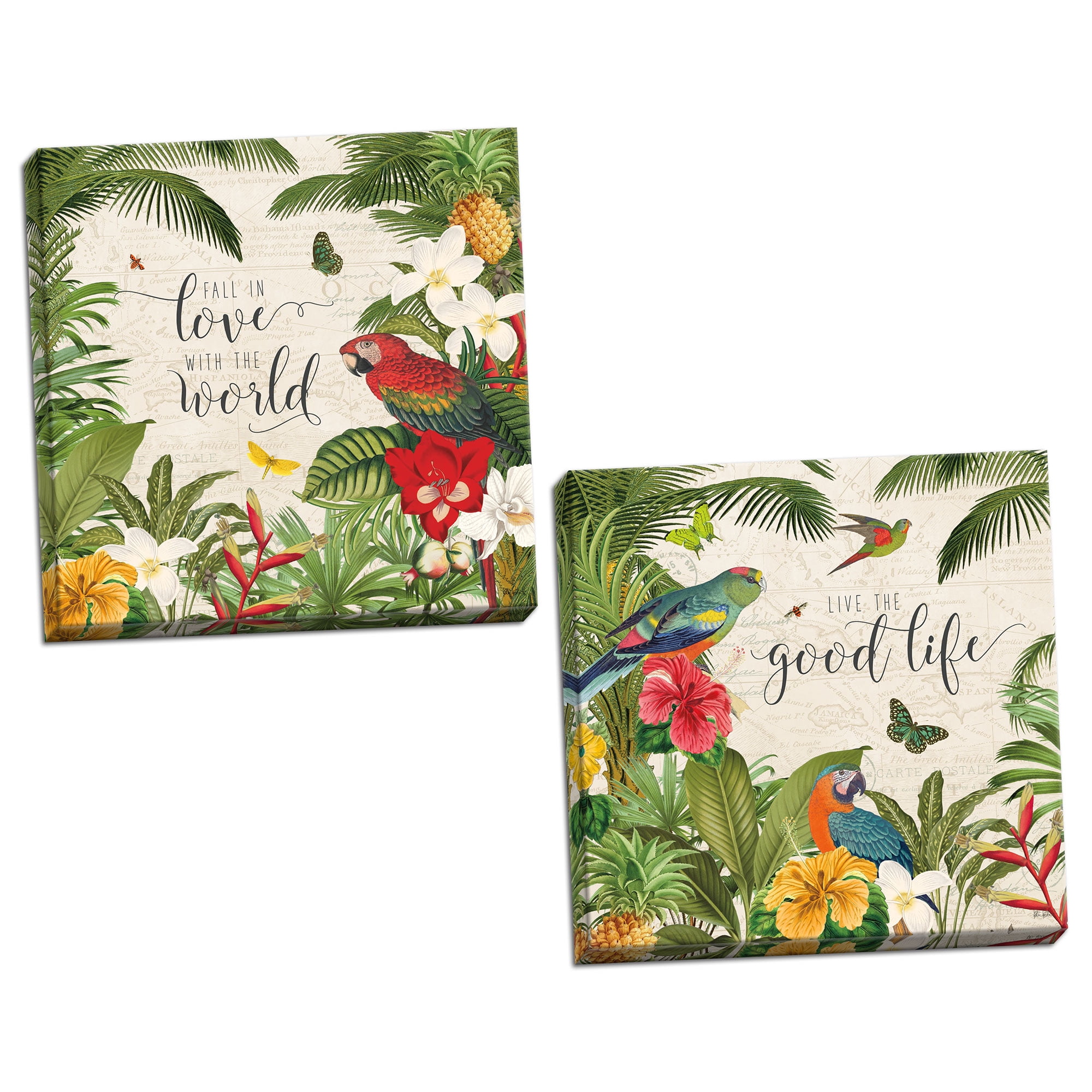 Gango Home Decor Tropical Parrot Paradise IV & Parrot Paradise V by ...