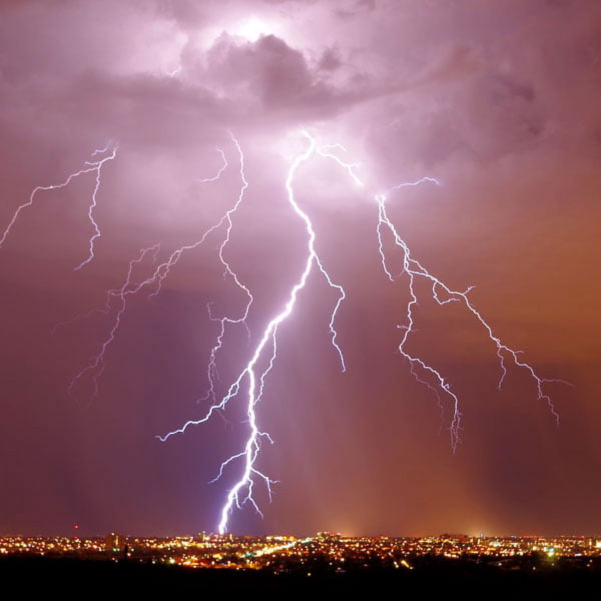 Gango Home Decor Urban Lightning II by Douglas Taylor (Printed on Paper ...