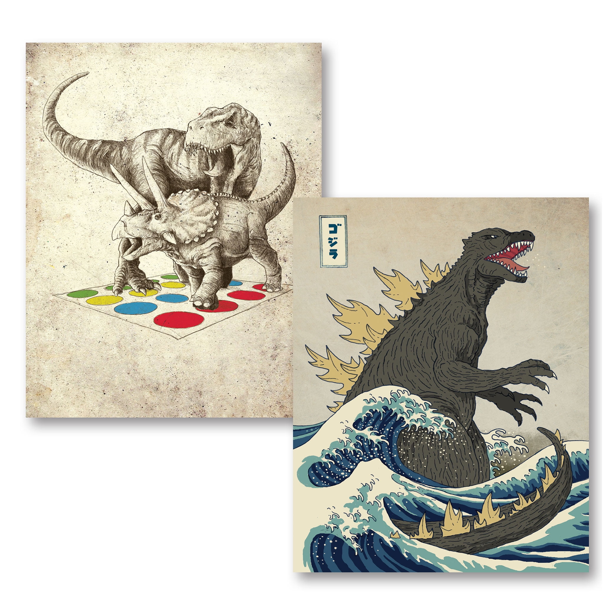 Gango Home Decor Vertical The Great Monster off Kanagawa & The Ultimate ...