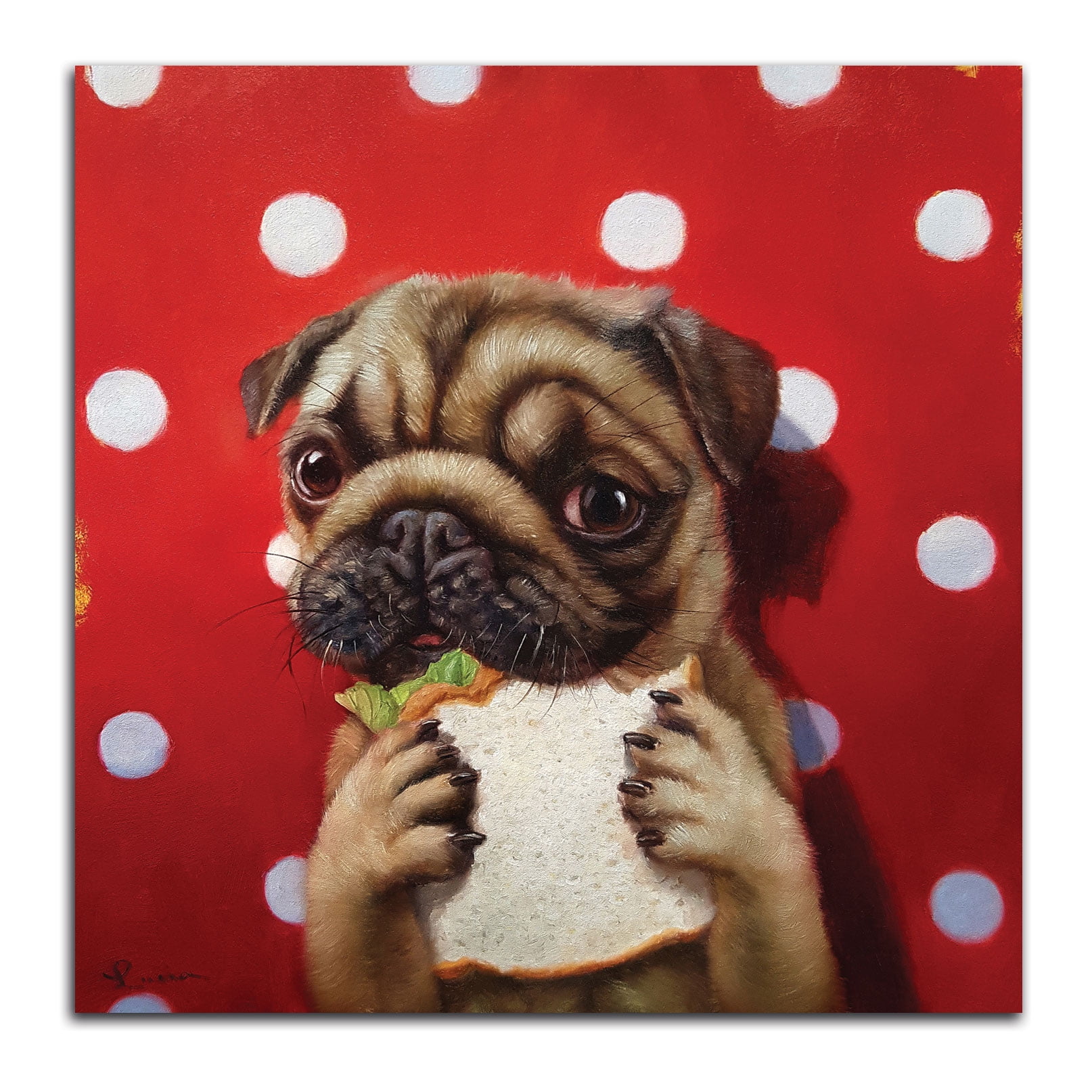 Gango Home Decor Vertical Pugalicious by Lucia Heffernan (Printed on ...