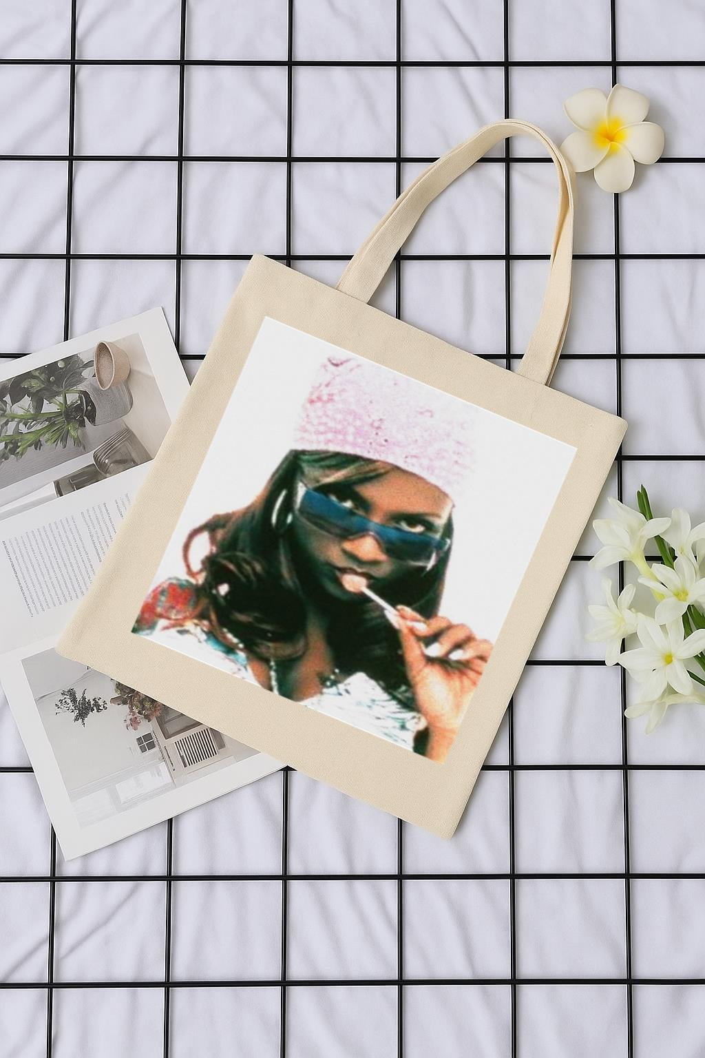 Gangsta Boo Tote Bag, Three Six Triple Six Mafia 90s Throwback Bag, Gangsta Boo Vintage Bag ...