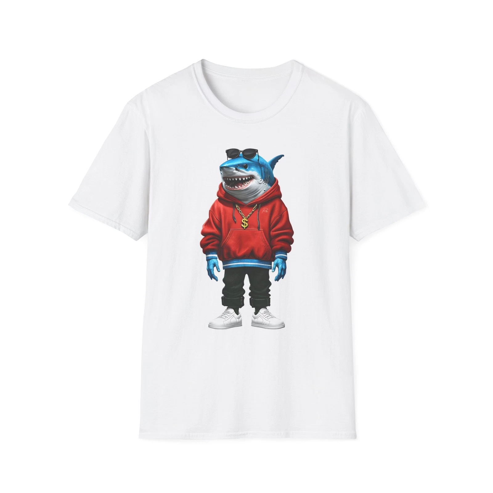 Gangsta Shark w/ Gold Chain Unisex T-Shirt - Walmart.com