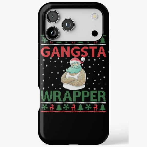 Gangsta Wrapper Funny Art Case for iPhone 11 12 13 14 15 16 17 Pro Max ...