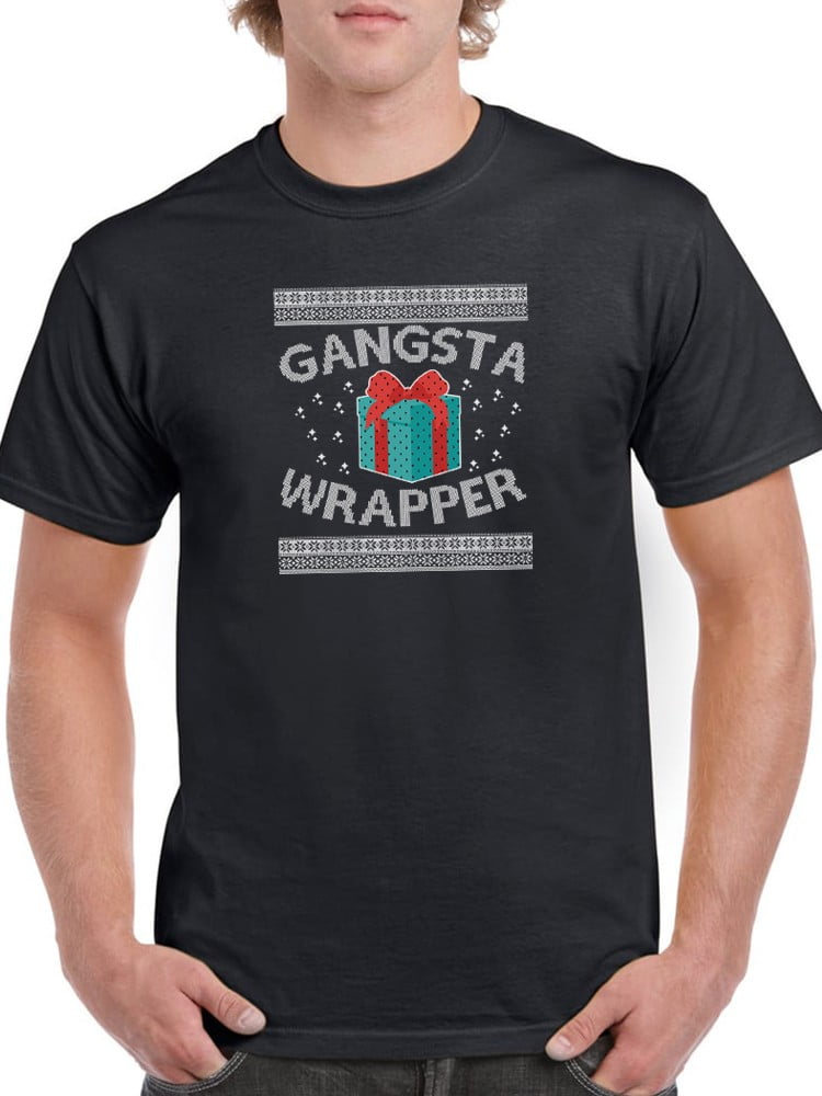 Gangsta Wrapper T-Shirt Men -Smartprints Designs, Male x-Large - Walmart.com