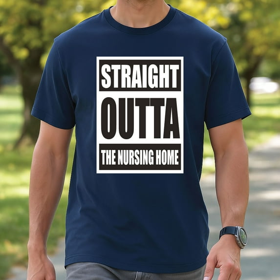 Gangster Granny Straight Outta the Nursing Home T-Shirt – Funny Elderly ...