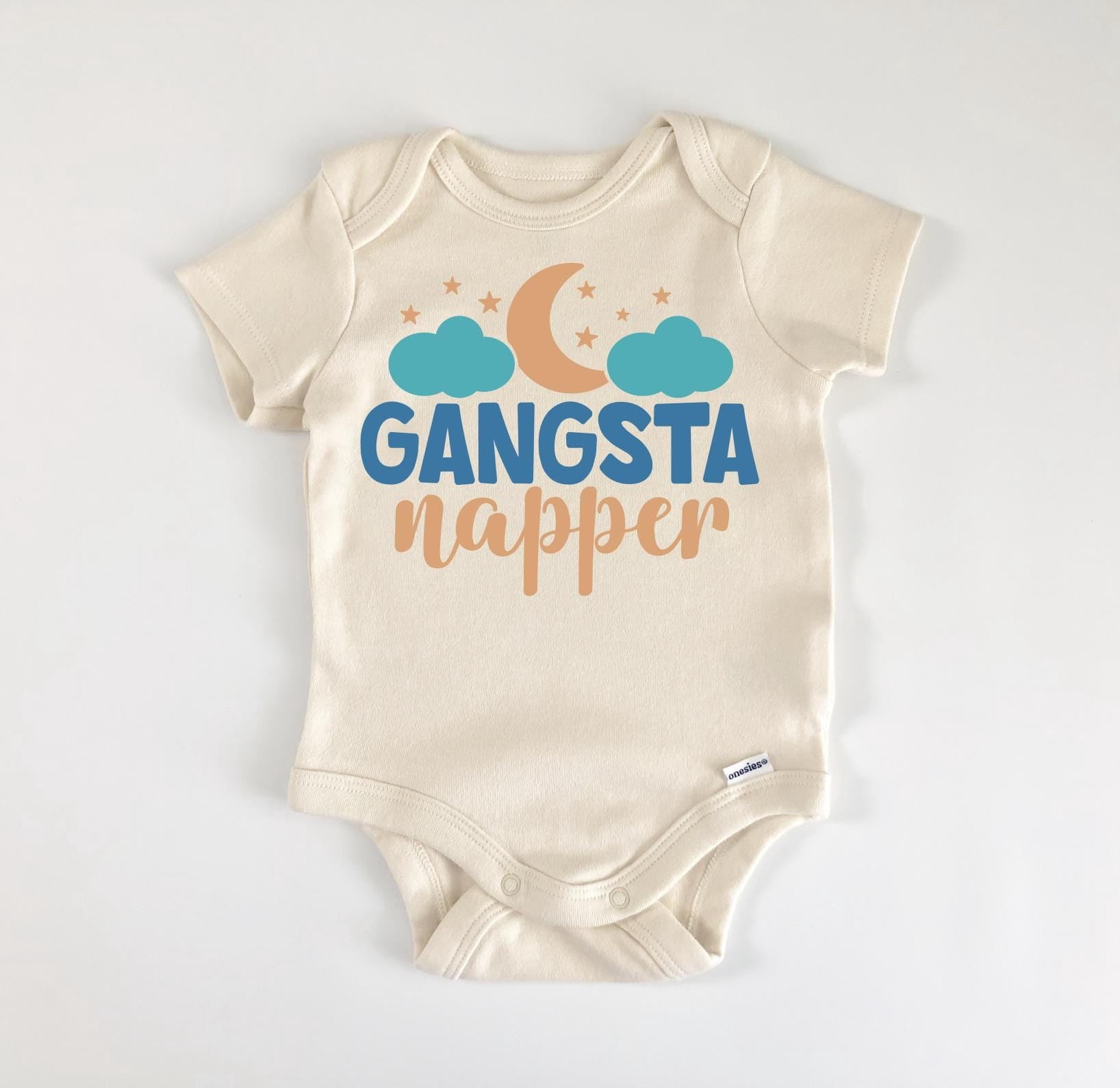 Gangster Napper Blue - Baby Boy Girl Clothes Infant Bodysuit Funny Cute ...