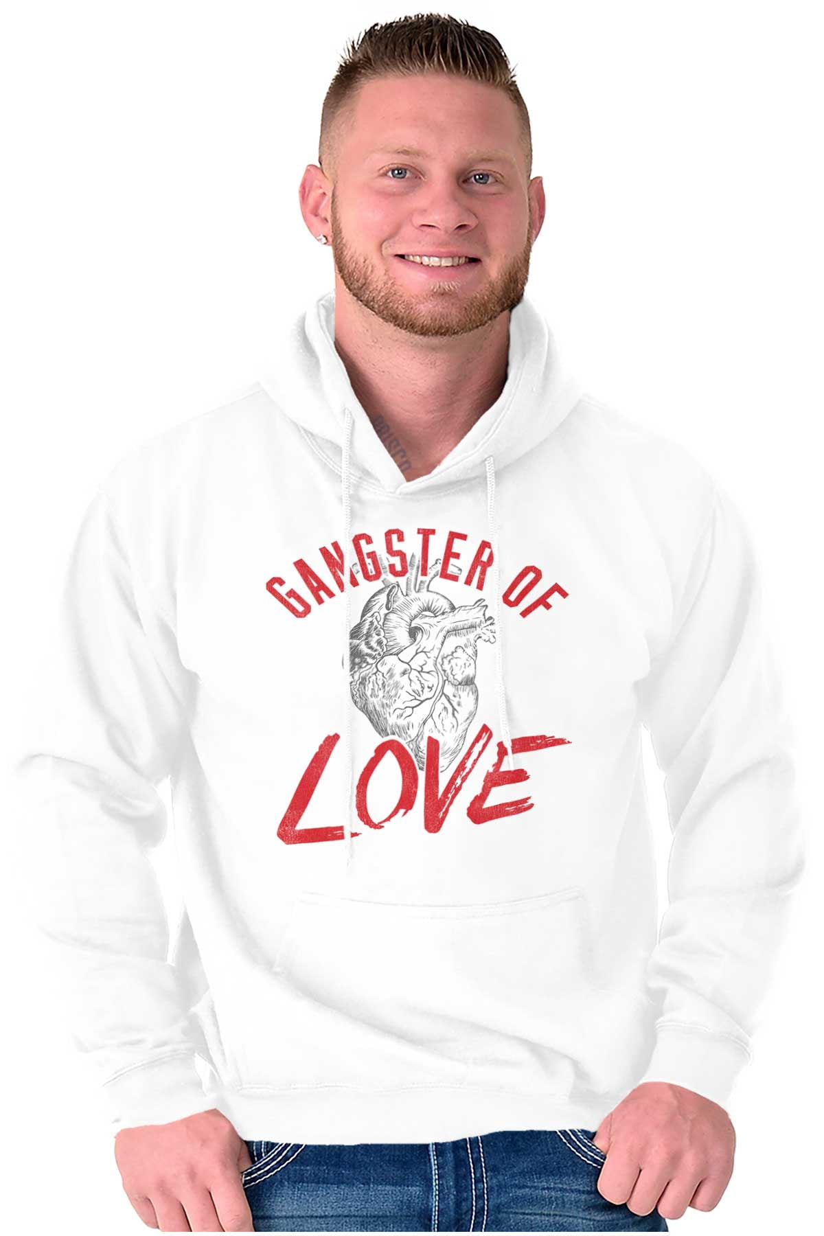 Gangster Of Love Funny Valentines Day Unisex Plus Size Hoodie Brisco ...