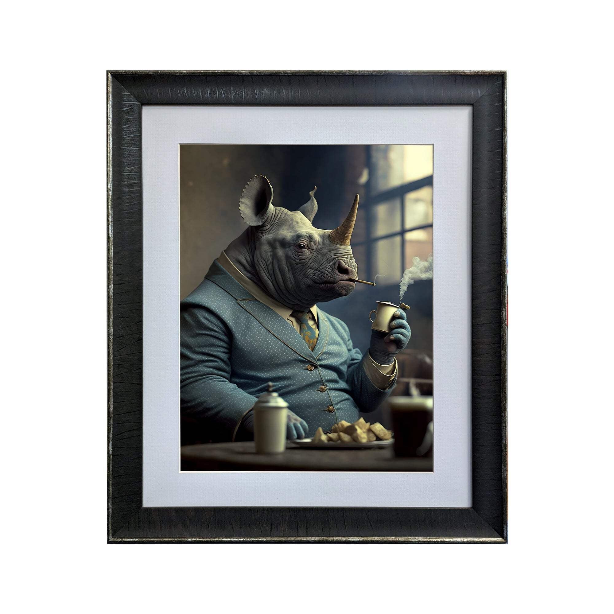 Gangster Rhino - The Zoo Mafia Collection - Framed Art Photo - Walmart.com