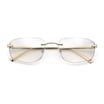 Serpent Snake Arm Rimless Rectangle Luxury Gangster Sunglasses Gold ...