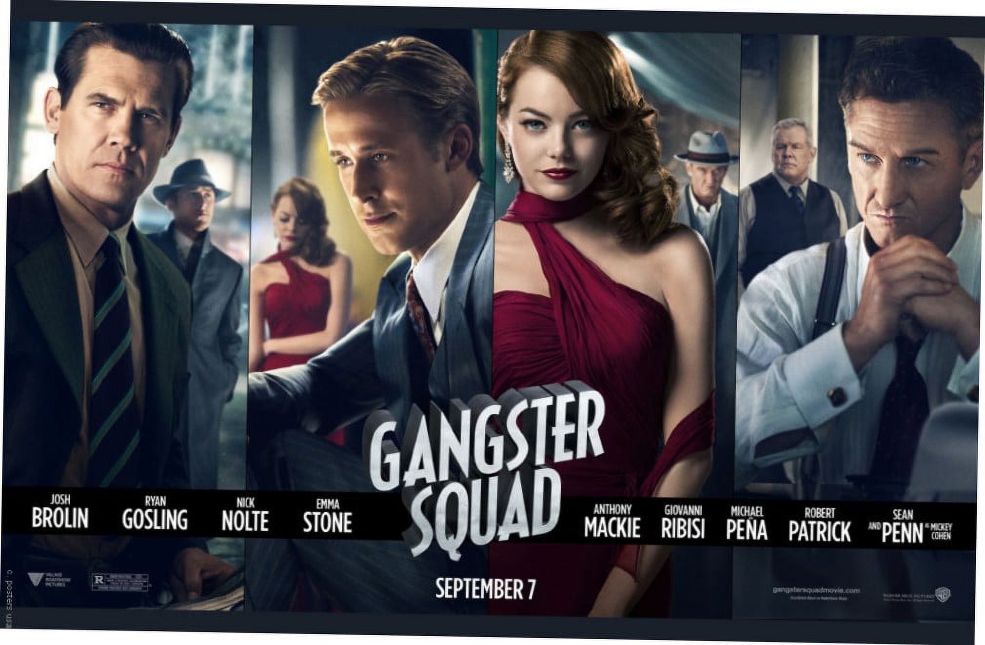 Gangster Squad Movie Poster 12x16 Print on Metal Sign 12in x 16in ...