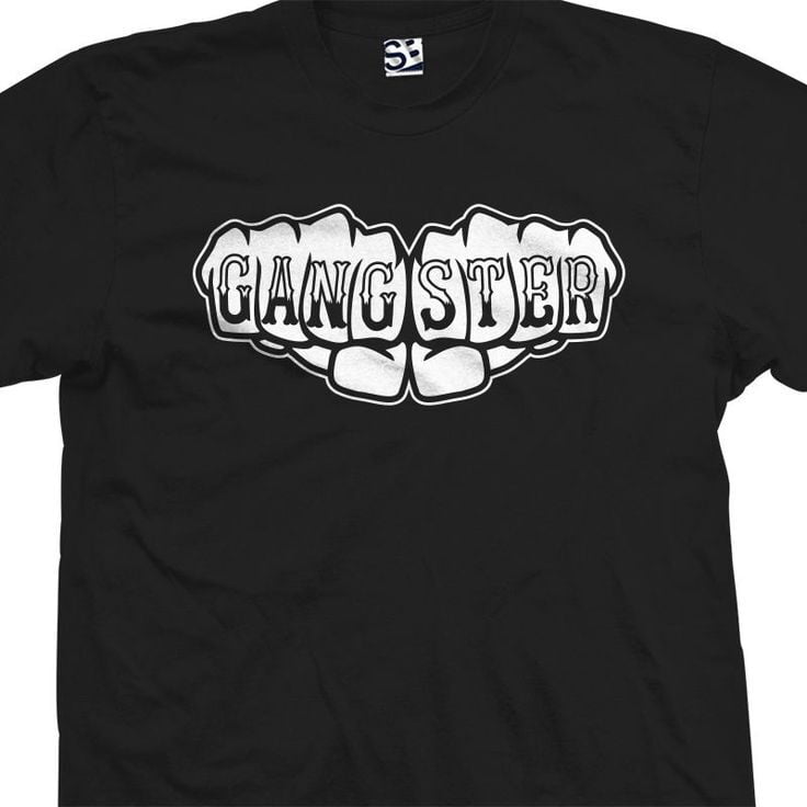 Gangster T shirt New Retro Thug 90s Hip Hop Rap Trap Drill Hood 420 OG ...