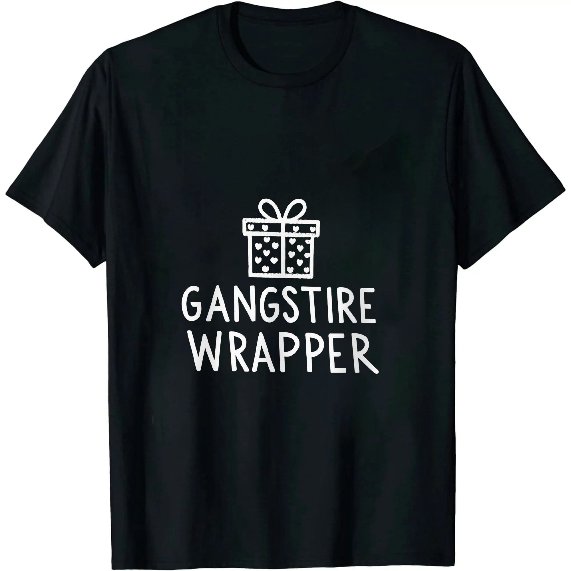 Gangster Wrapper Funny Christmas Santa Xmas Holiday Gift T-Shirt ...