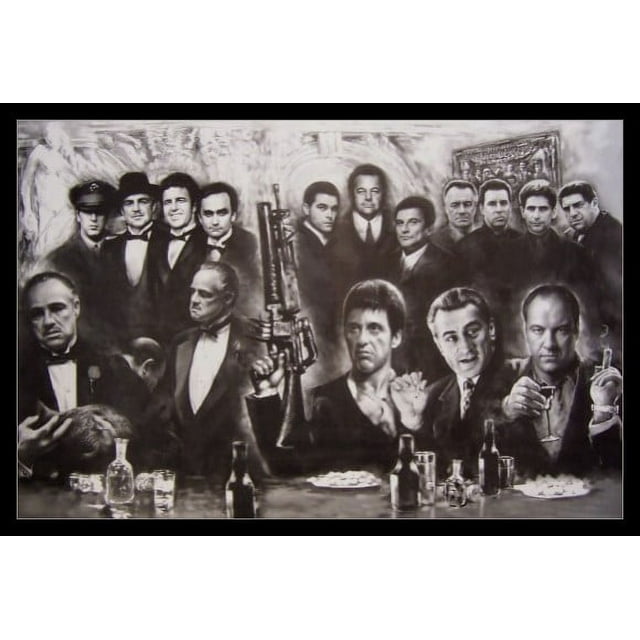 Gangsters Collage Laminated & Framed Poster (36 x 24) - Walmart.com