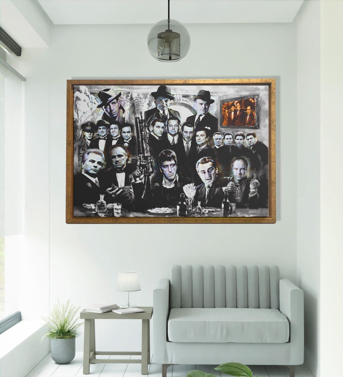 Gangsters, Old Movie Gangster Wall Decor, Movie Wall Art, Man Cave ...
