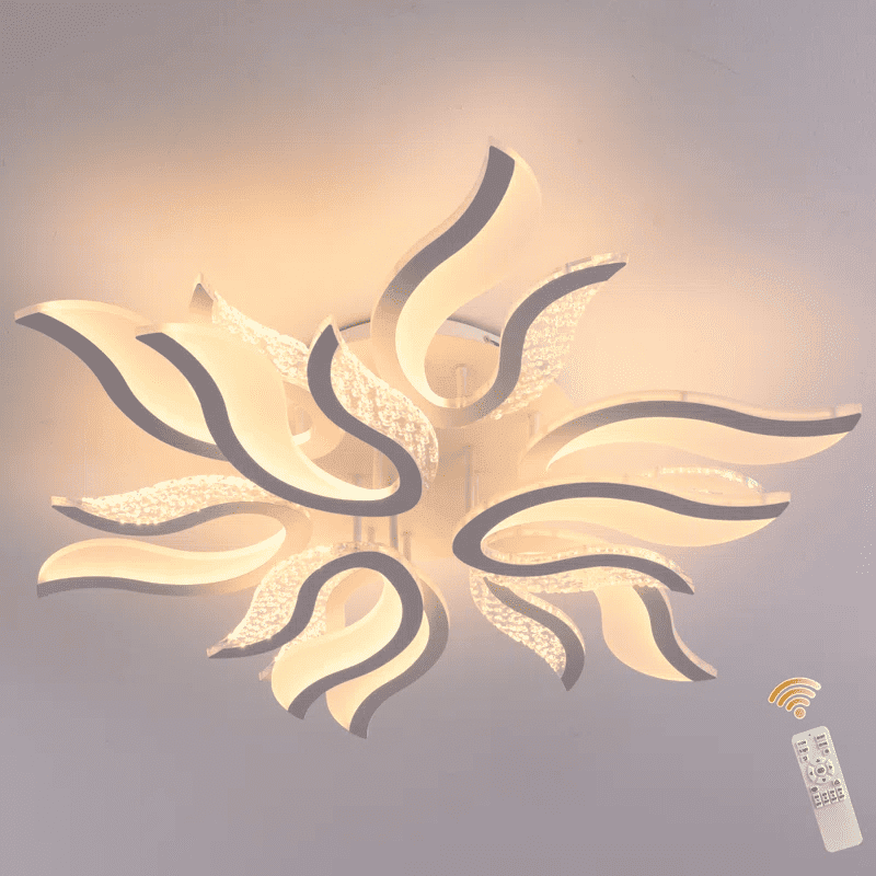 Ganned LED Ceiling Light Dimmable 80W Modern Ceiling Lamps with Remote ...