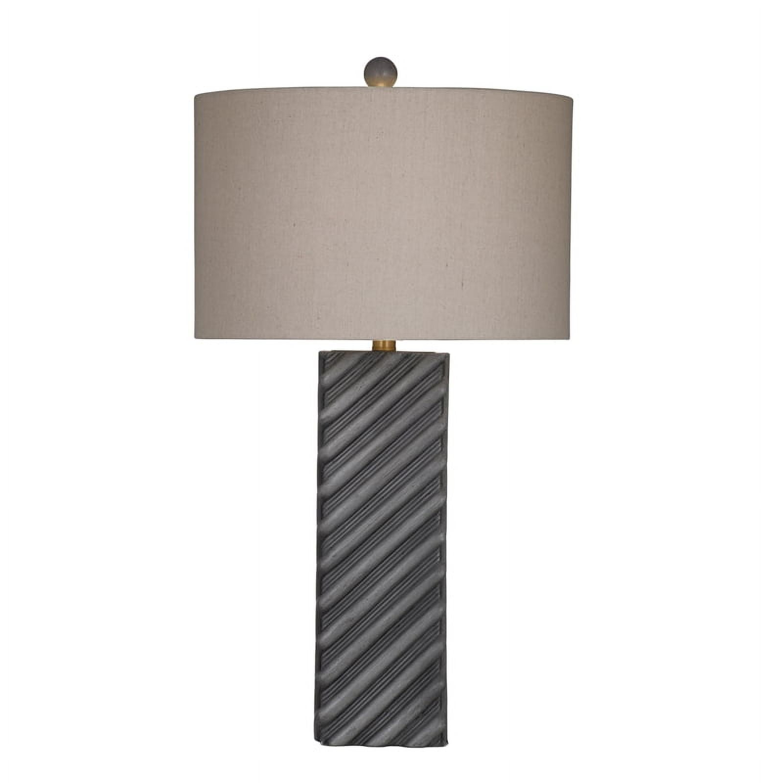 Gannex Table Lamp in Gray Cement Stone - Walmart.com