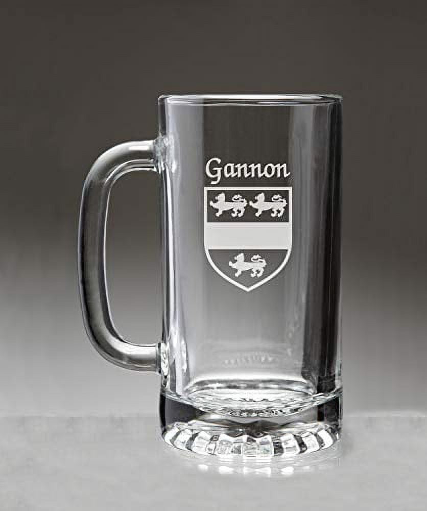 Gannon Irish Coat of Arms Glass Beer Mug (Sand Etched) - Walmart.com